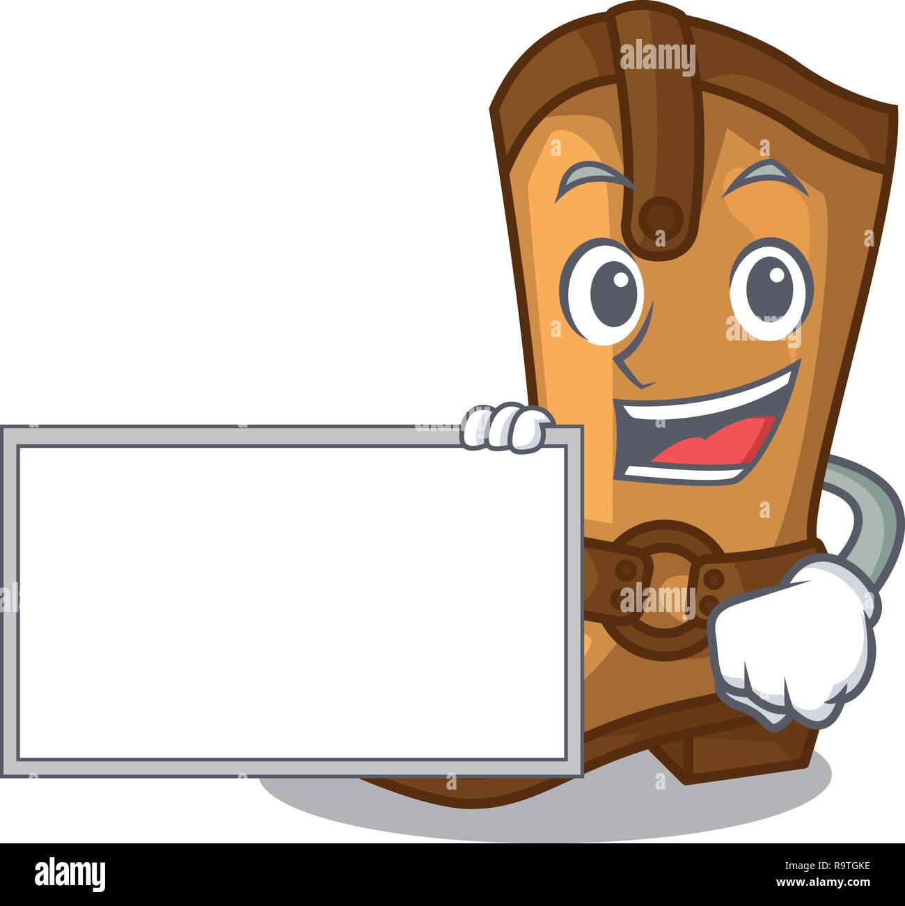 With board cowboy boots in the shape cartoon Stock Vector Image & Art ...