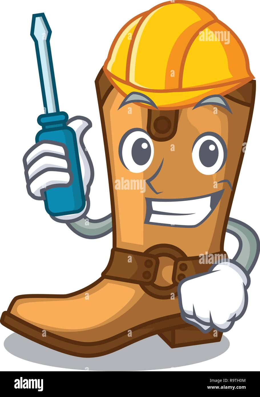 Automotive leather cowboy boots shape cartoon funny Stock Vector Image ...