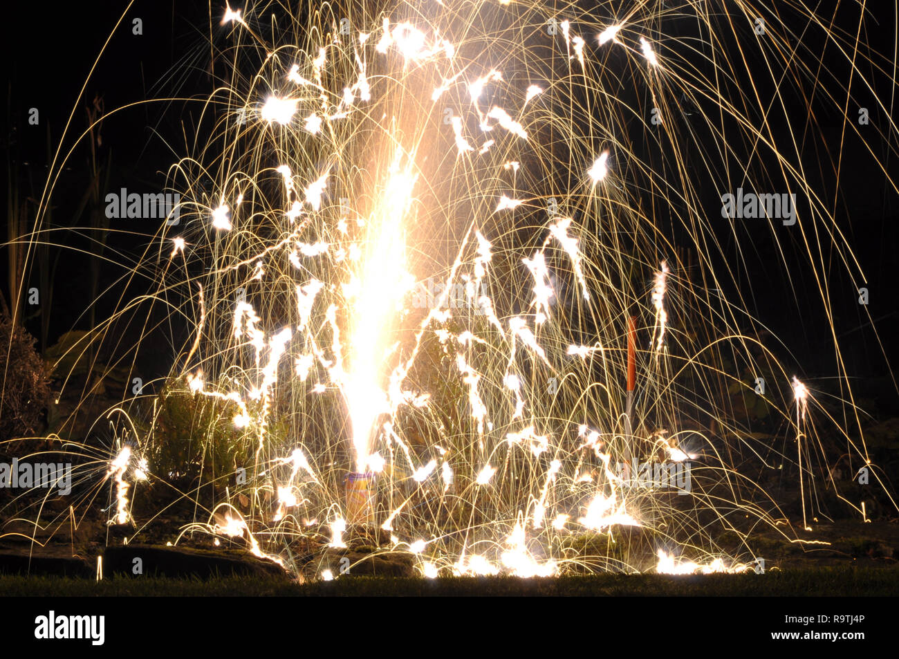 Fireworks on November 5th, celebrating Guy Fawkes, Bonfire night, UK ...