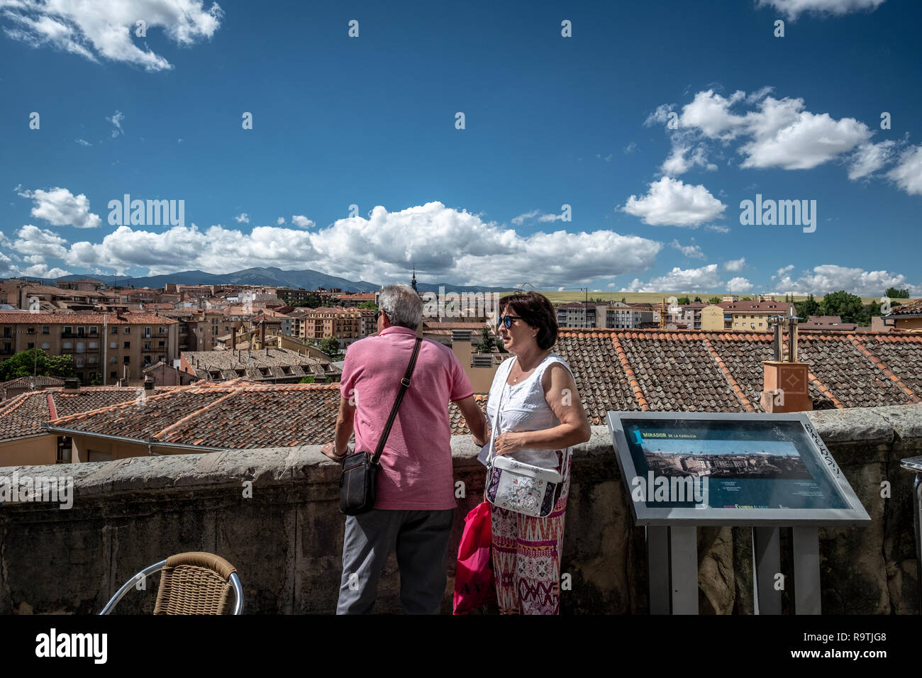 Undefined people walking the streets of Segovia, Spain Stock Photo - Alamy