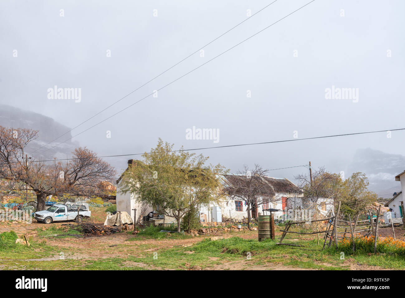 LANGKLOOF, SOUTH AFRICA, AUGUST 27, 2018: Historic houses in Langkloof ...