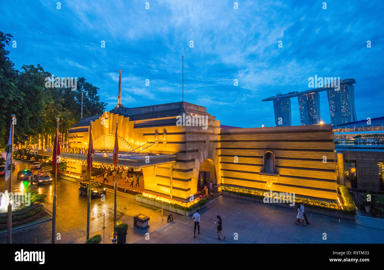 The Fullerton Bay Hotel, Marina Bay, Singapore Stock Photo - Alamy