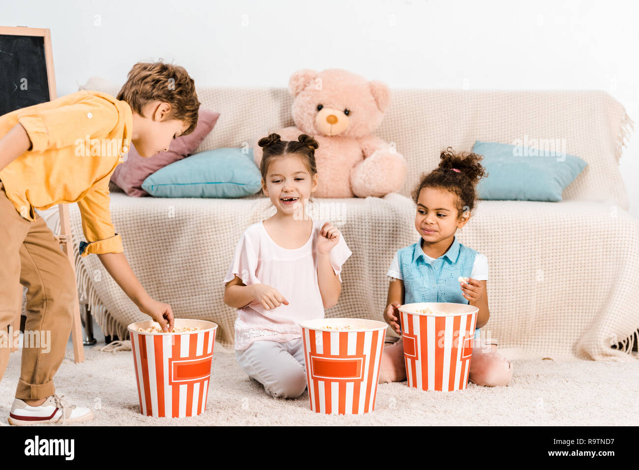 Boy african american popcorn hi-res stock photography and images - Alamy