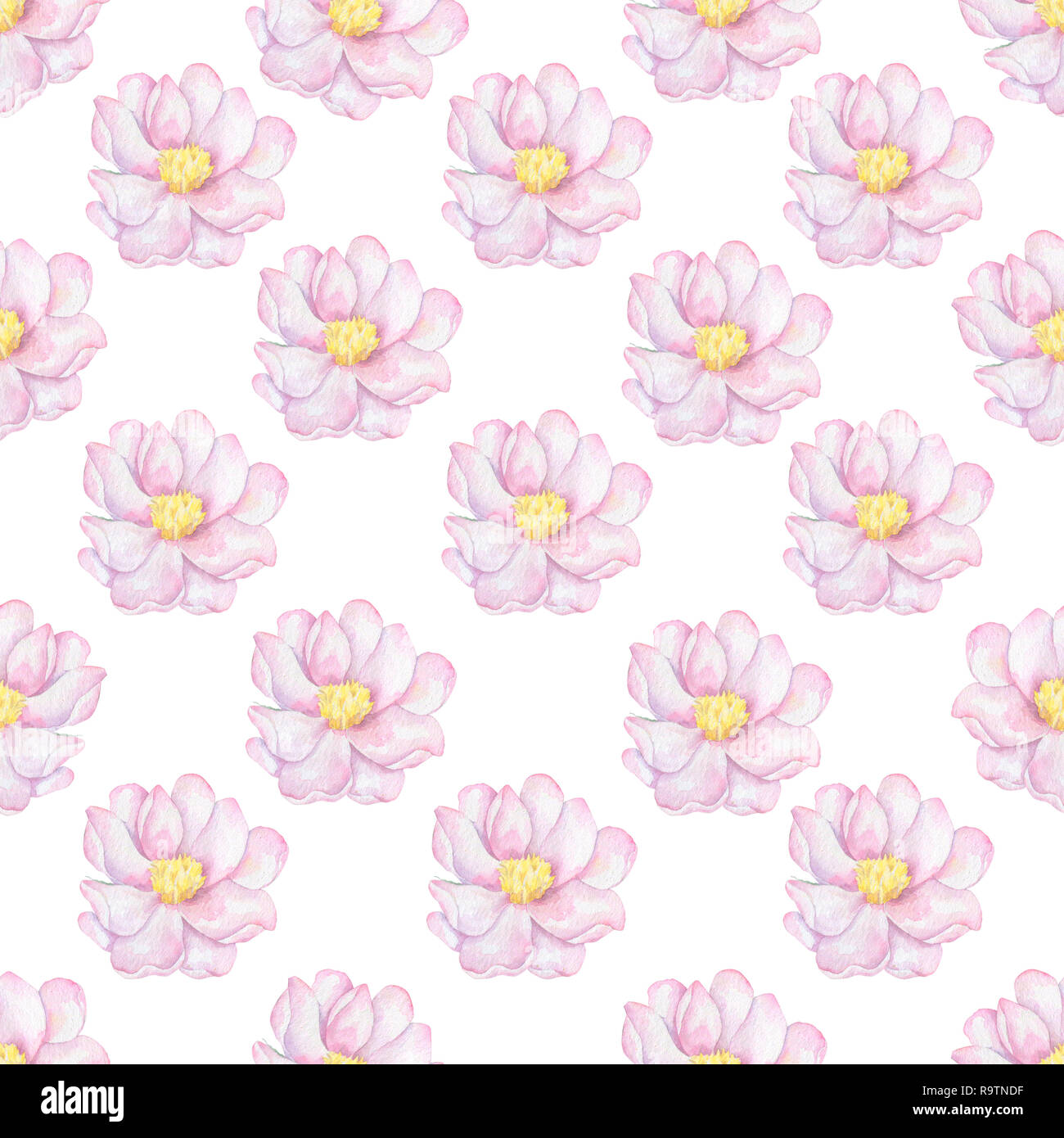 This Modern Pink and Purple Floral Pattern Features a Repeating Flower ...