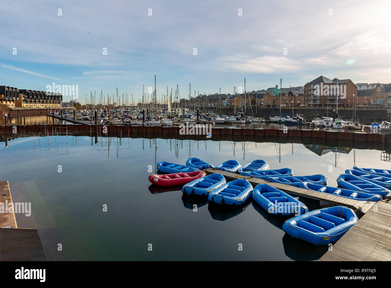 CARDIFF UNITED KINGDOM. December 04 2018. An Olympic standard Rafting ...