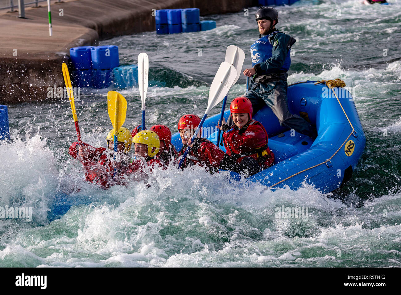 CARDIFF UNITED KINGDOM. December 04 2018. An Olympic standard Rafting ...