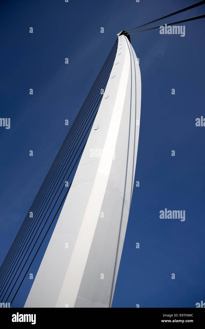 Architectural details at pedestrian bridge in Athens, Greece Stock ...