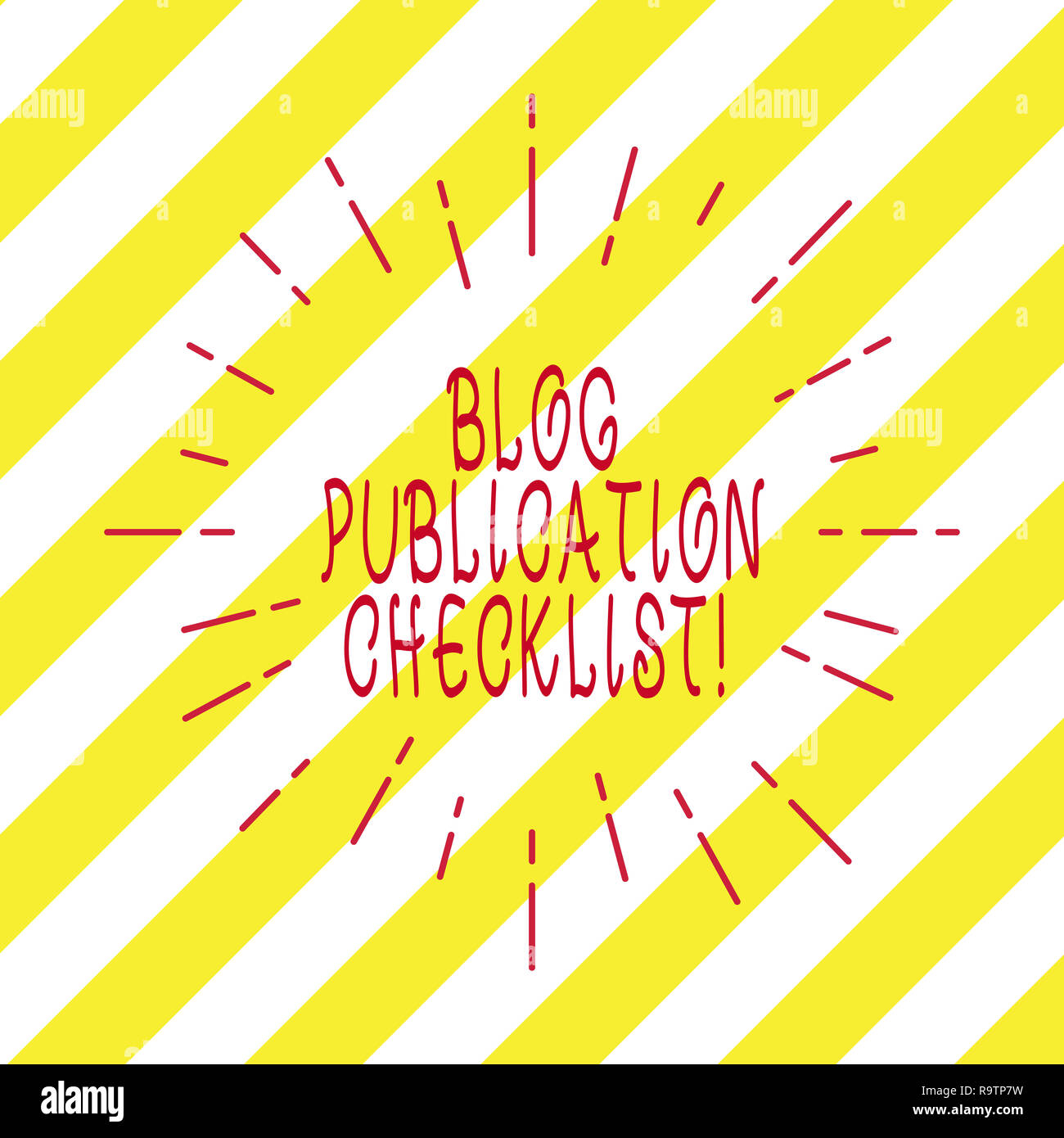 Handwriting text writing Blog Publication Checklist. Concept meaning ...