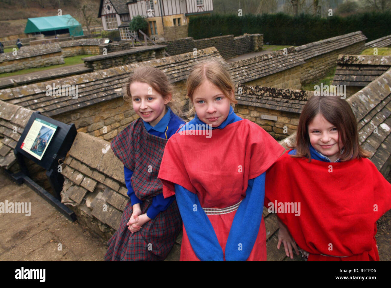 Primary school children role-playing Roman life at Chedworth Roman ...
