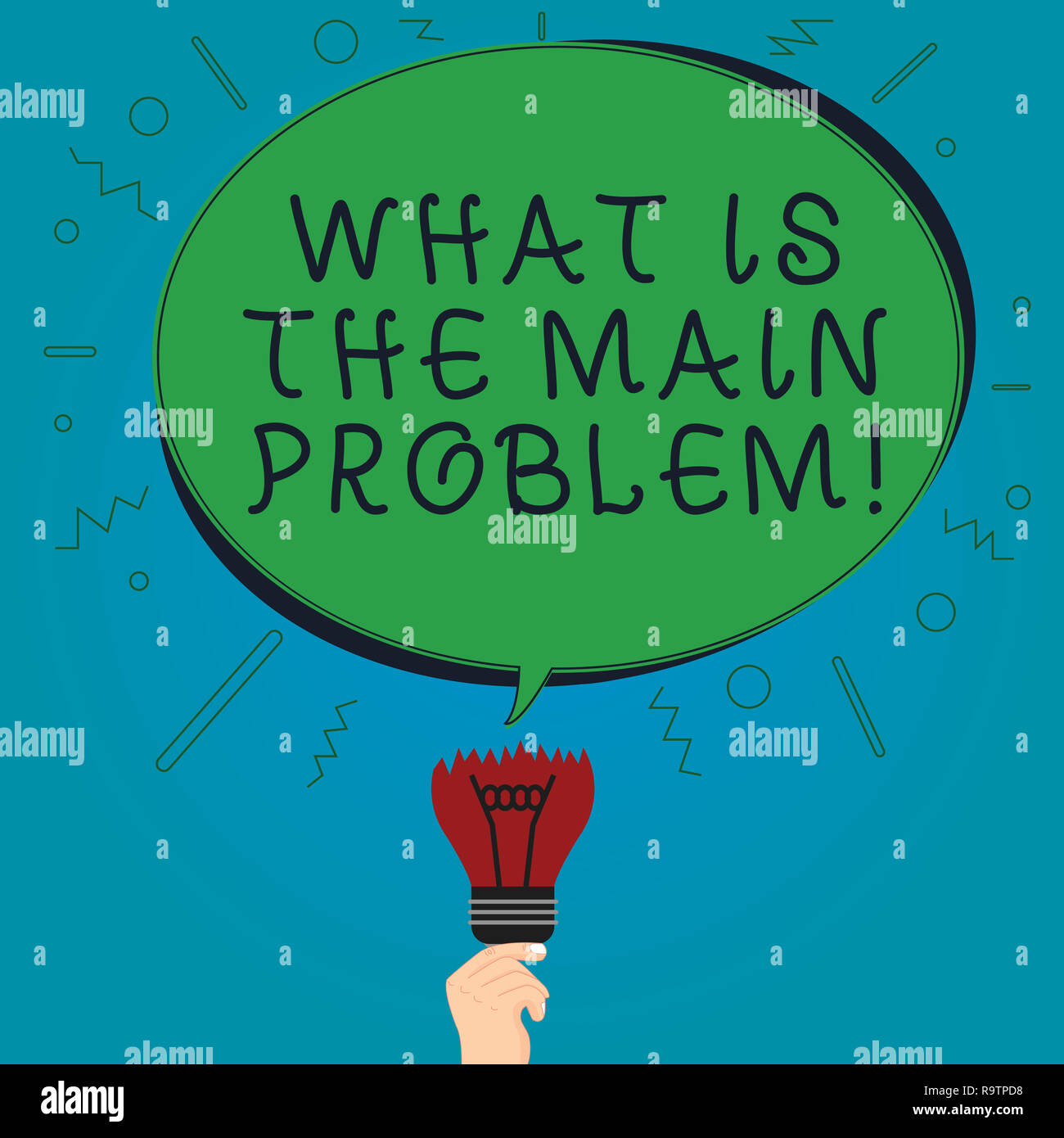 Text sign showing What Is The Main Problem. Conceptual photo Identify ...