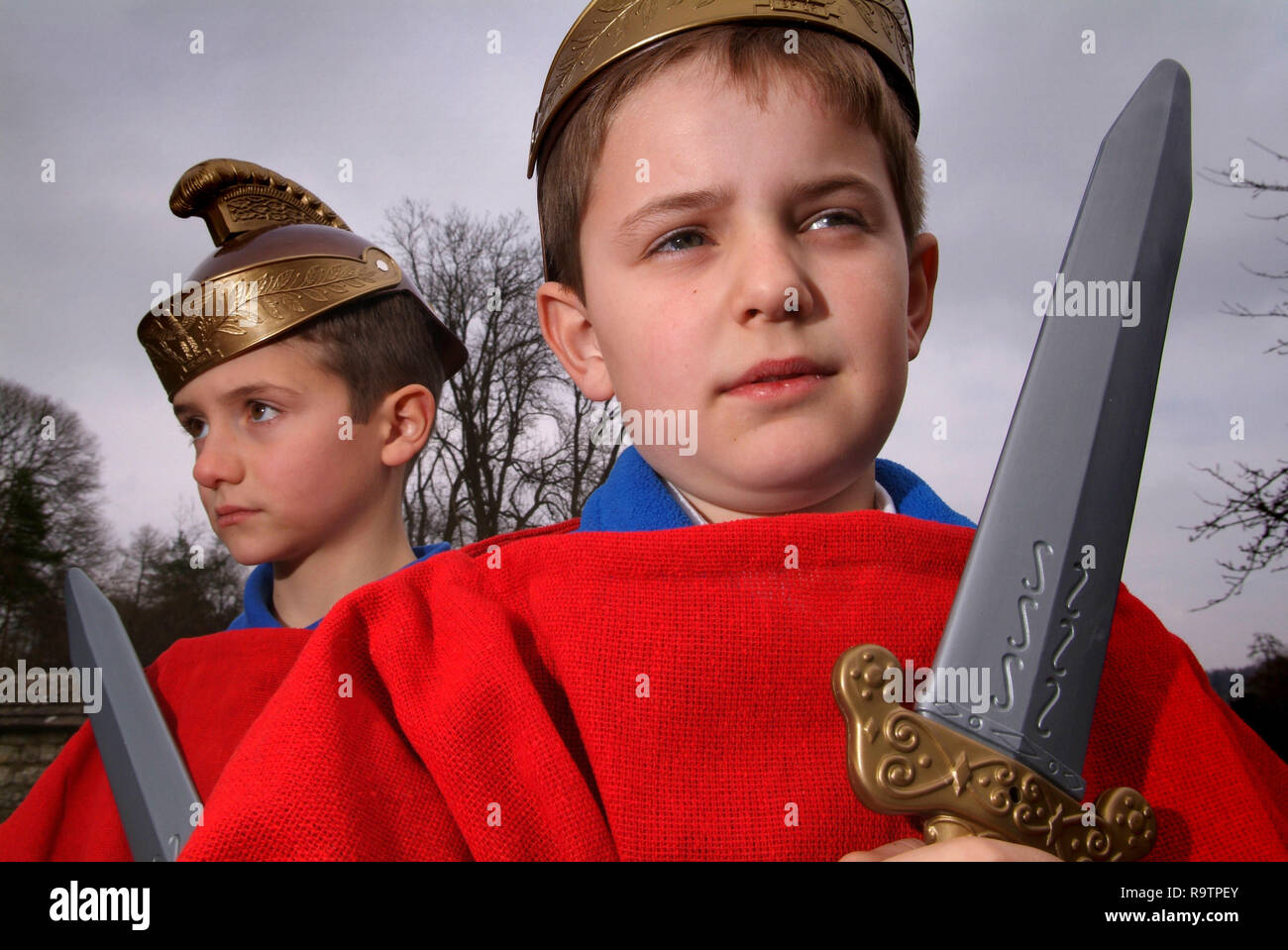 Primary school children role-playing Roman life at Chedworth Roman ...