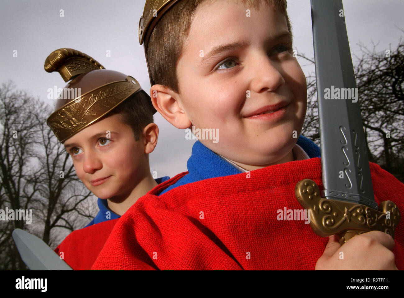 Primary school children role-playing Roman life at Chedworth Roman ...