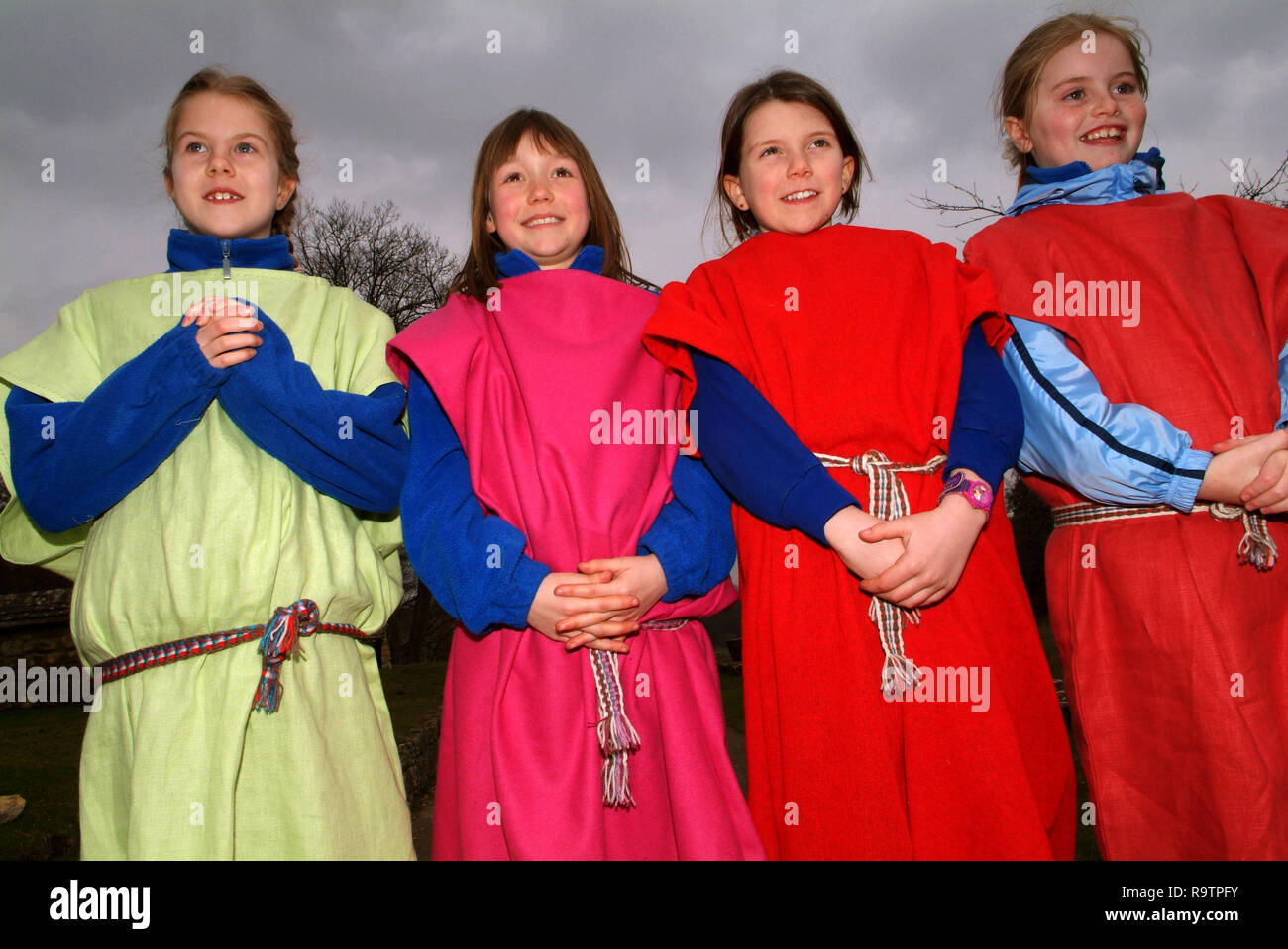 Primary school children role-playing Roman life at Chedworth Roman ...