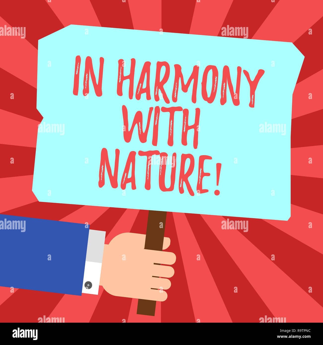 Handwriting text In Harmony With Nature. Concept meaning Meditation zen ...