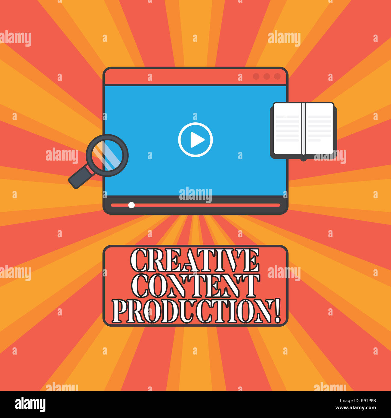 Handwriting text Creative Content Production. Concept meaning ...