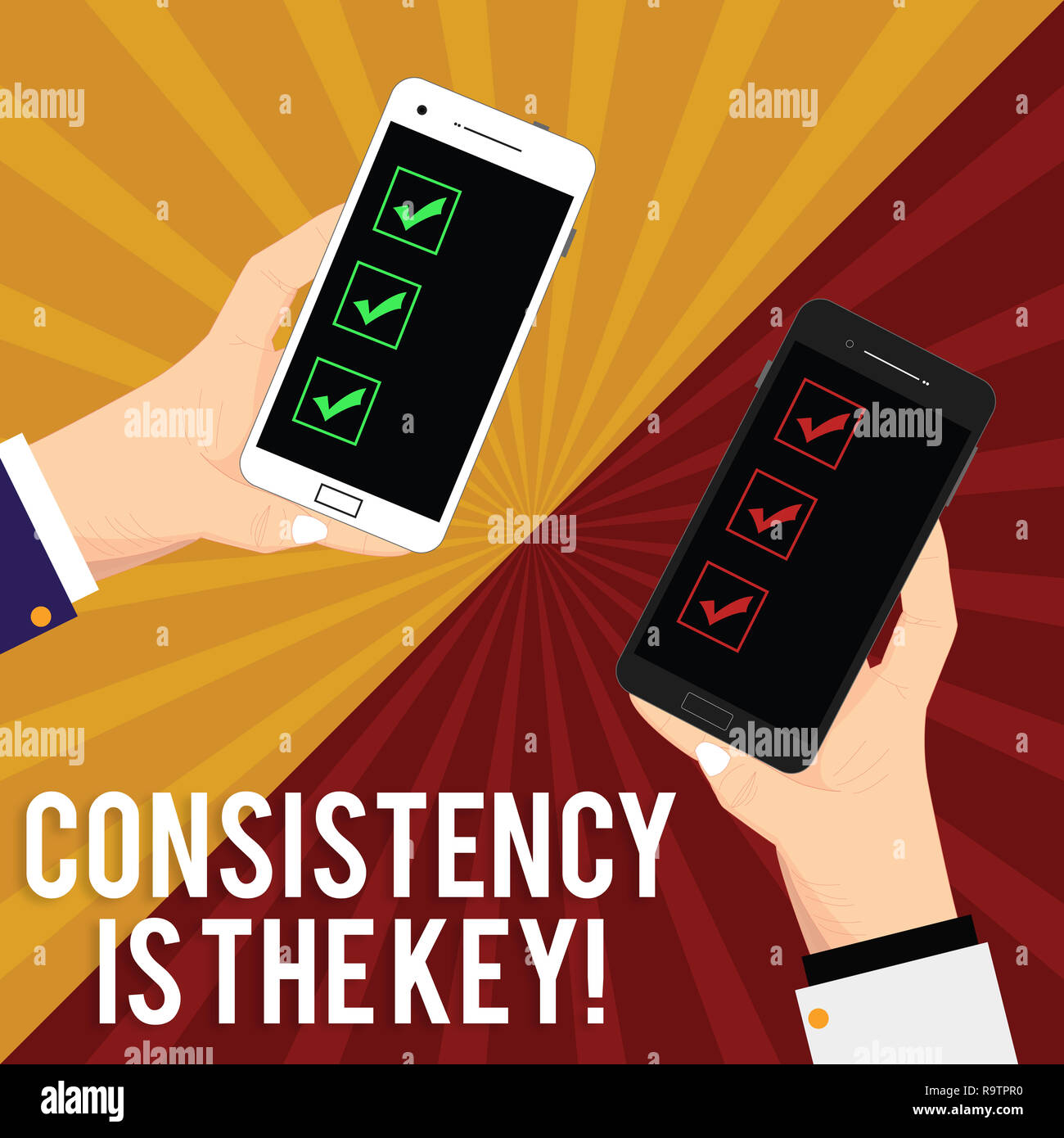 Handwriting text writing Consistency Is The Key. Concept meaning Full ...