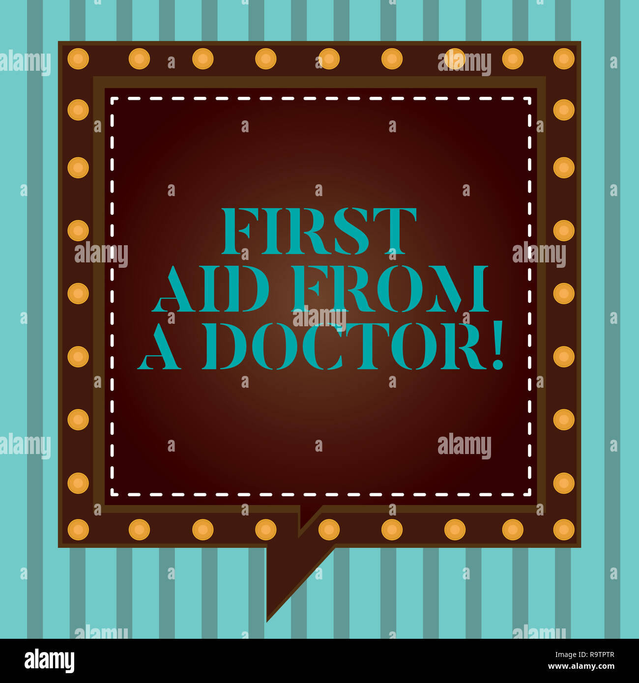Handwriting text writing First Aid From A Doctor. Concept meaning ...