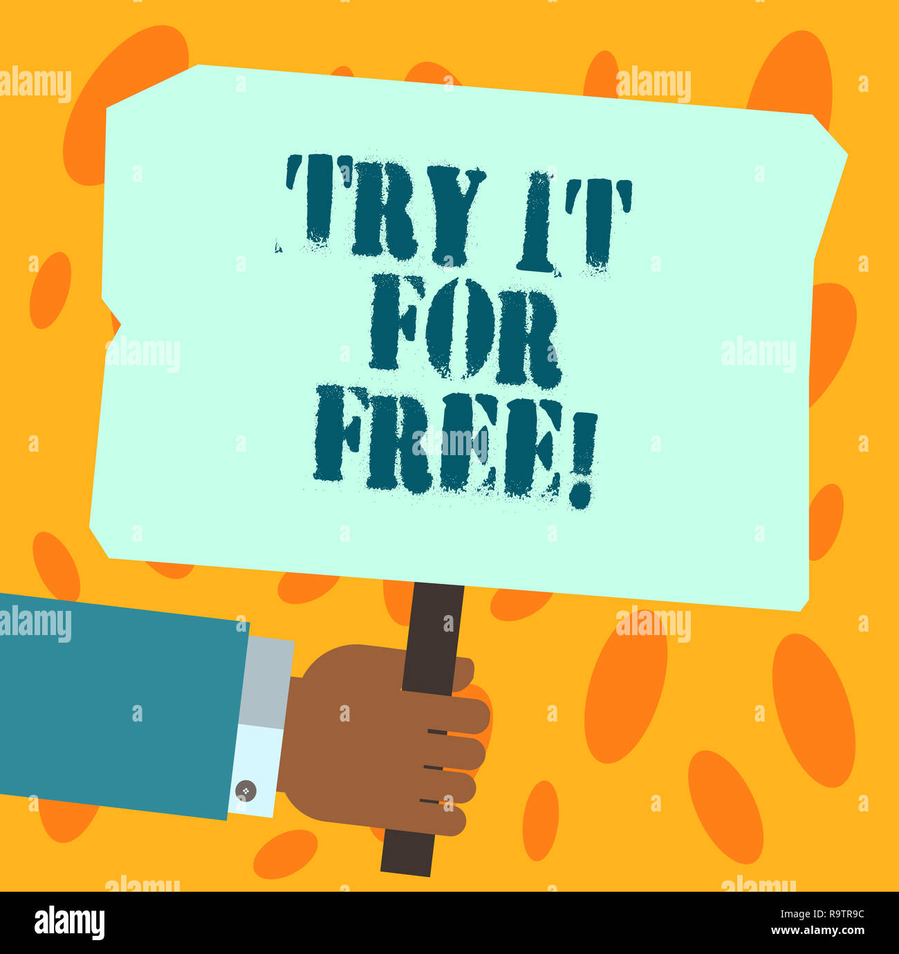 Text sign showing Try It For Free. Conceptual photo Trial at not any ...