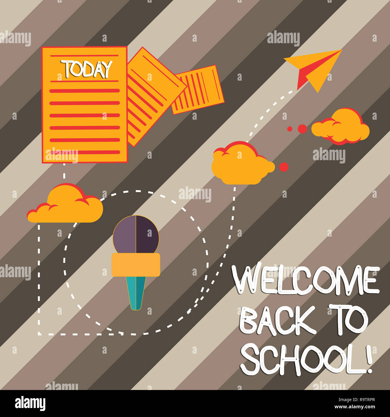 Handwriting text writing Welcome Back To School. Concept meaning Return ...