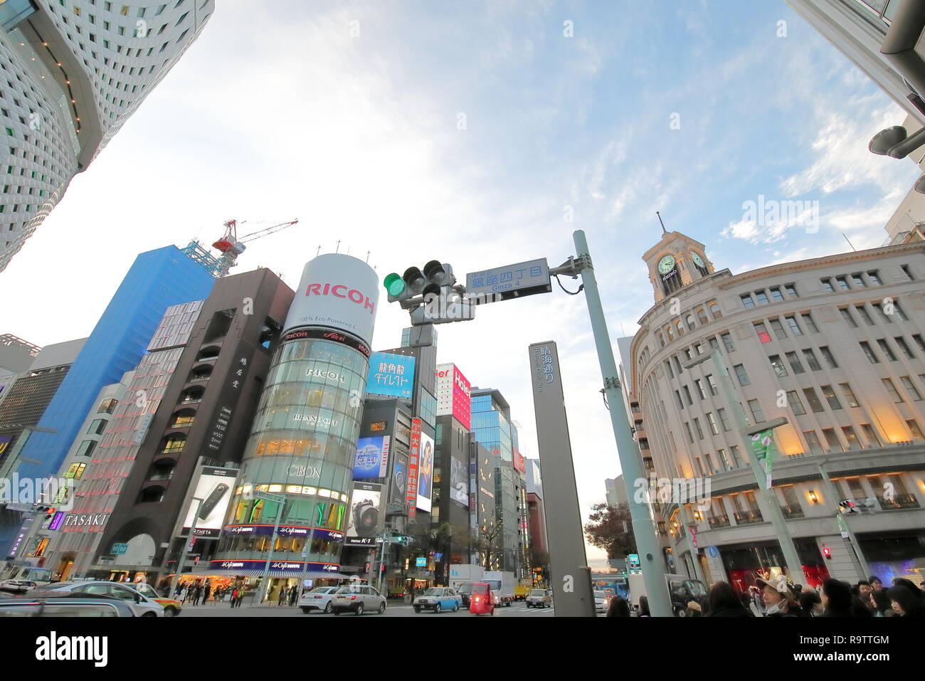 People visit Ginza shopping street in Ginza Tokyo Japan Stock Photo - Alamy