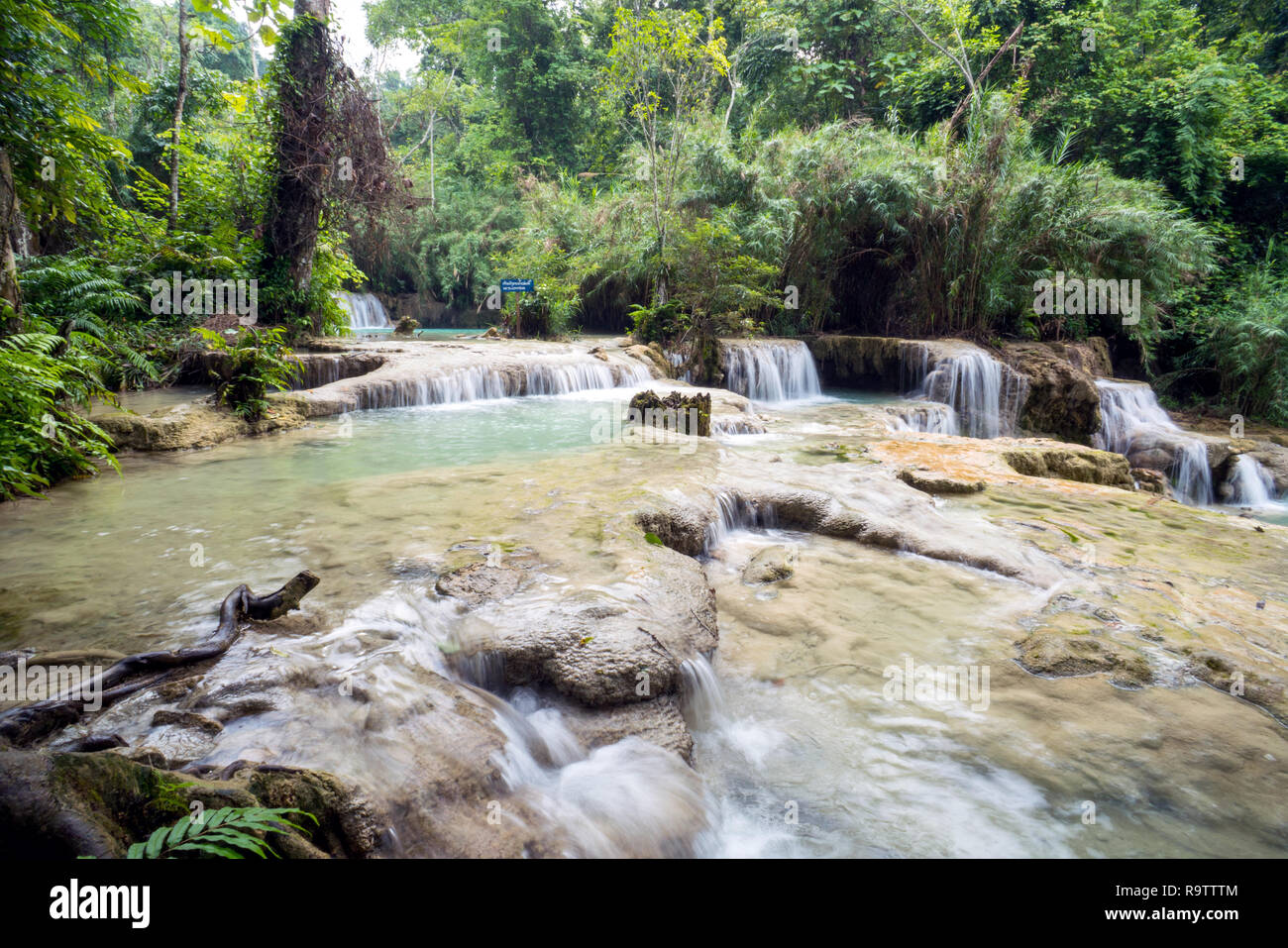 Kuang Si Waterall near Luang Prabang, Laos - Exotic cascading pools of ...