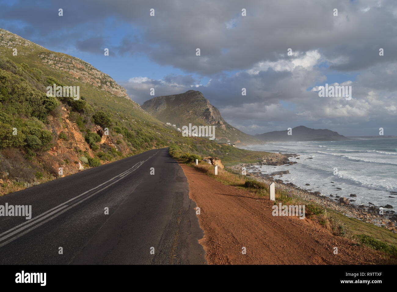 Scenic sunset drive along the coast, Cape Town, South Africa Stock ...