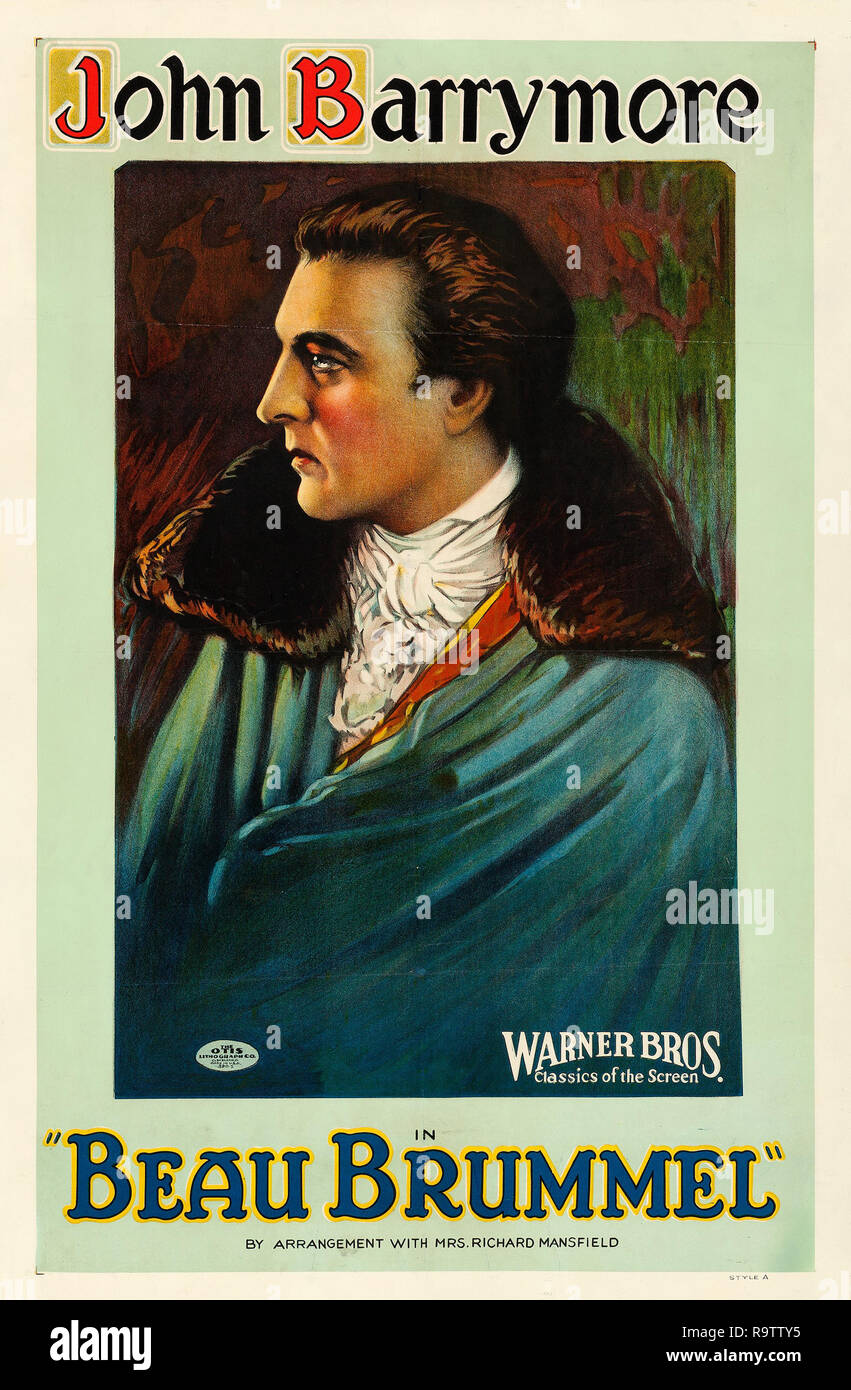 Beau Brummel (Warner Brothers, 1924) Poster John Barrymore File ...