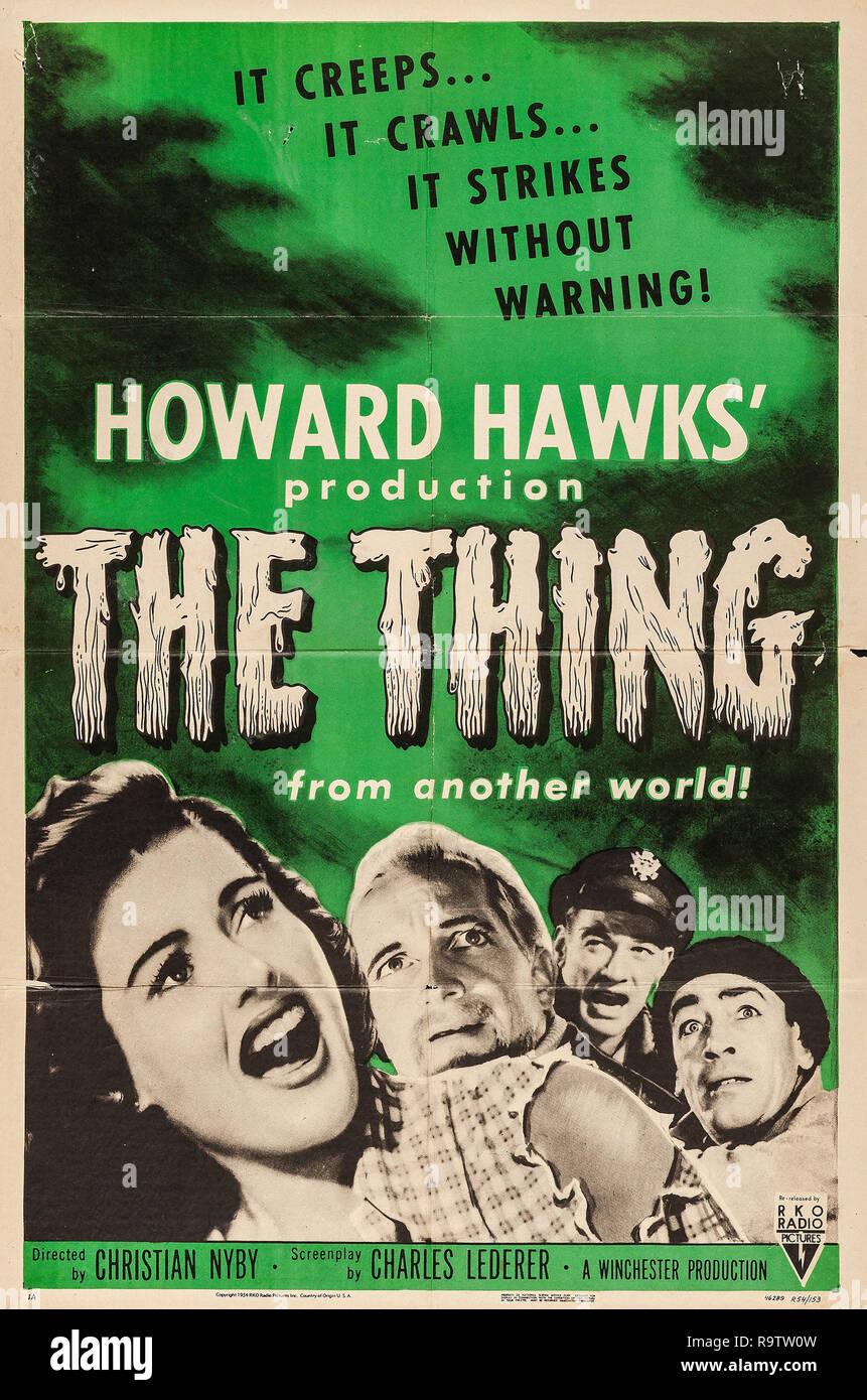 The Thing from Another World (RKO, 1951) Re-issue 1954 Poster Poster ...