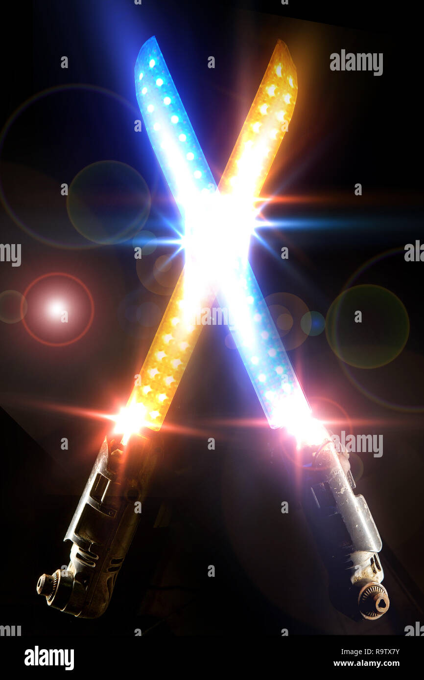 Futuristic magic light laser sword science fiction weapon concept Stock ...