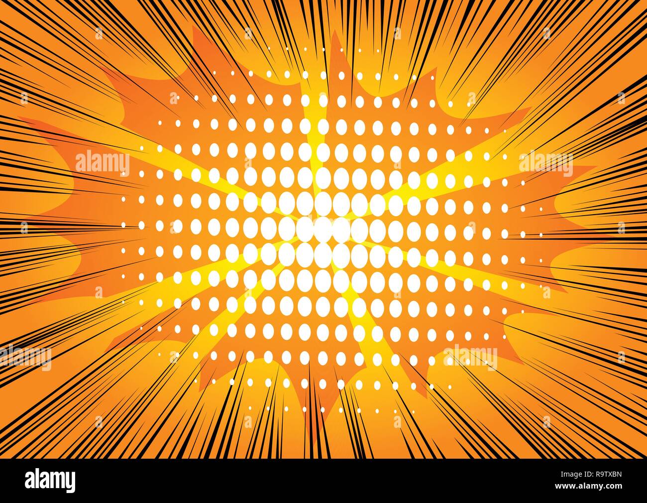 Vector illustrated comic book style explosions background Stock Vector ...