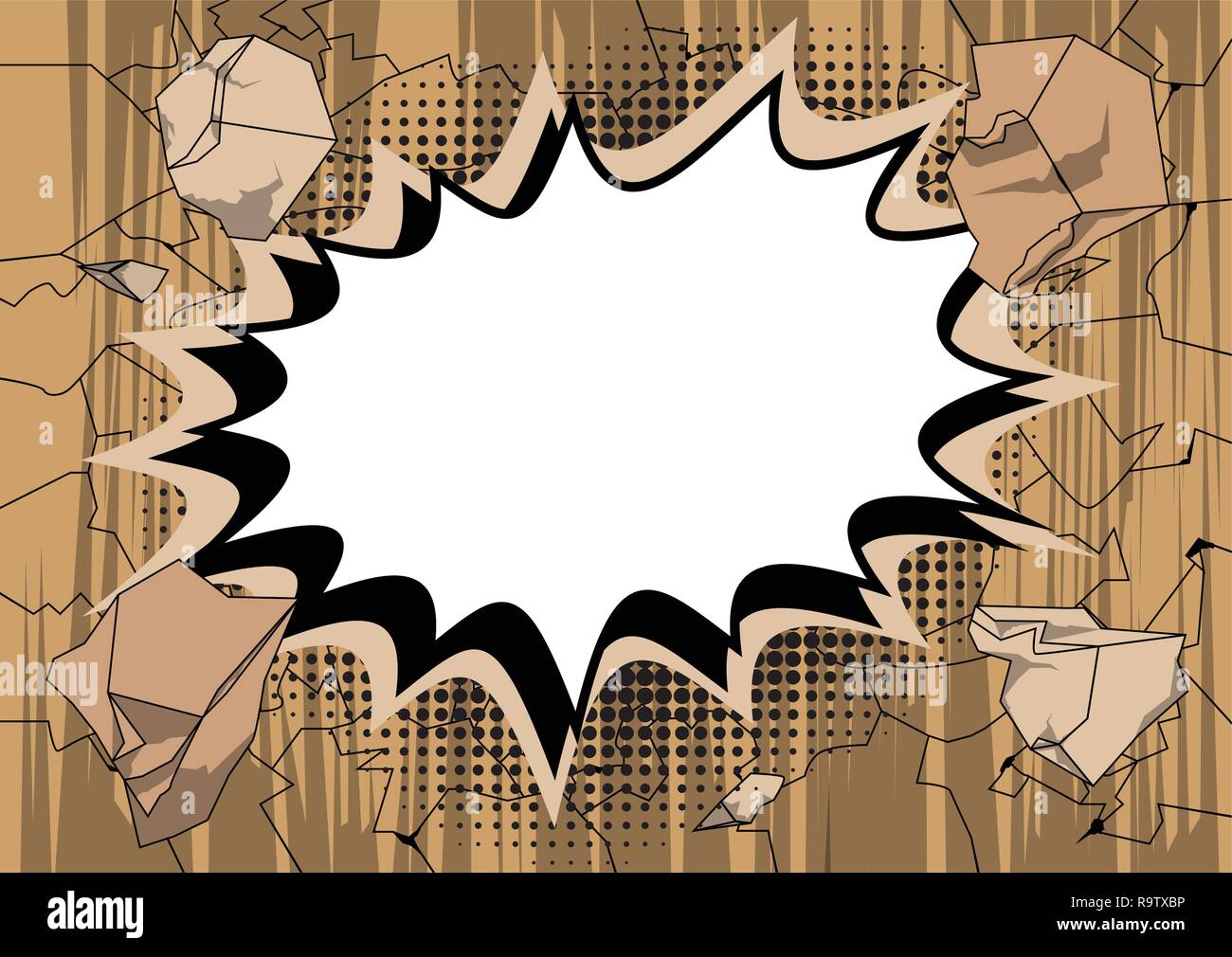 Vector illustrated comic book style explosions background Stock Vector ...