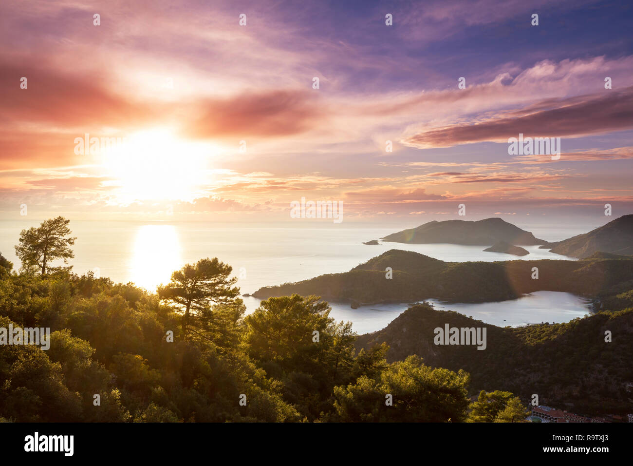 Beautiful sea coast ay sunset in Turkey Stock Photo - Alamy