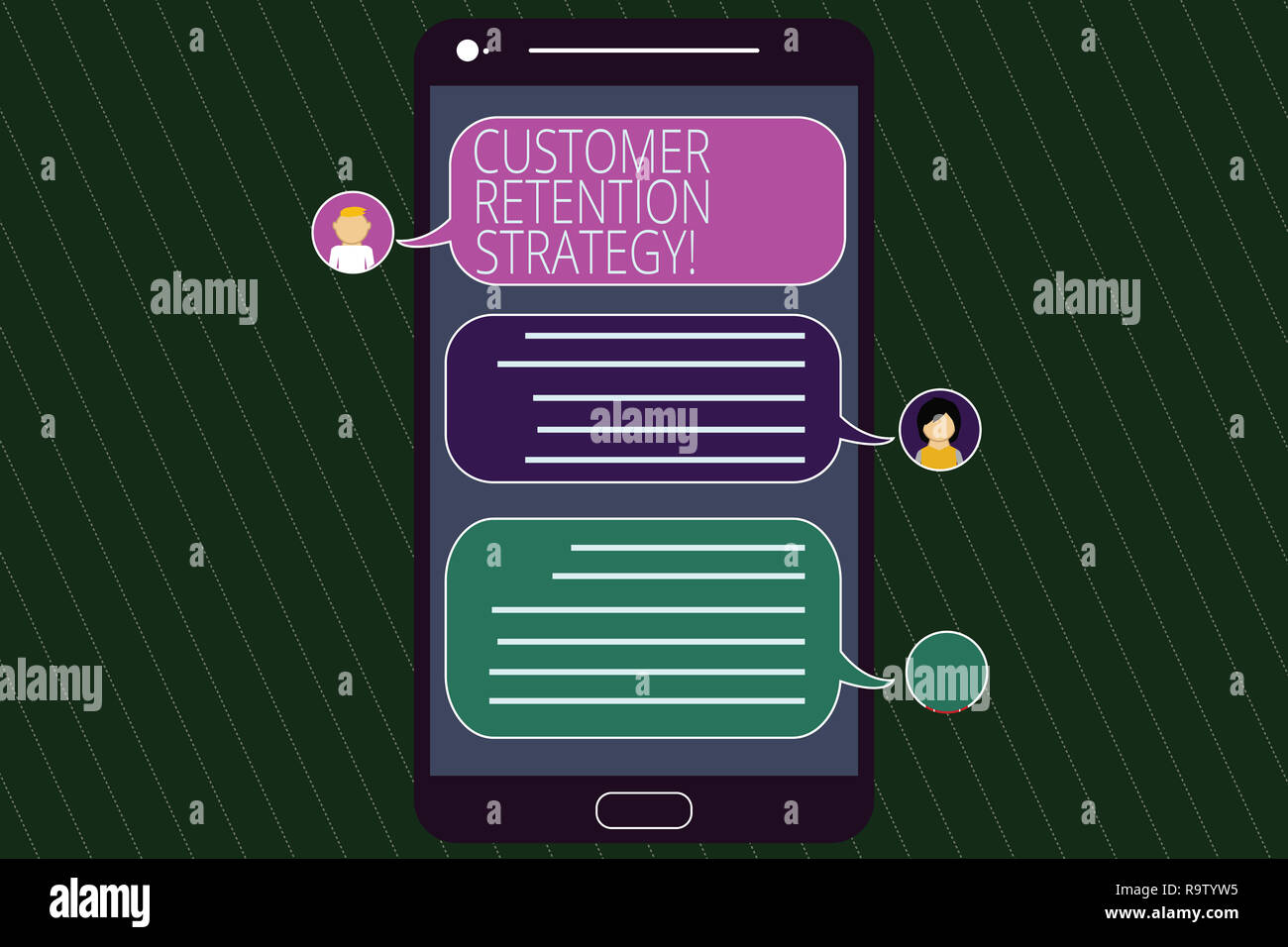 Conceptual hand writing showing Customer Retention Strategy. Business photo text Actions to ...