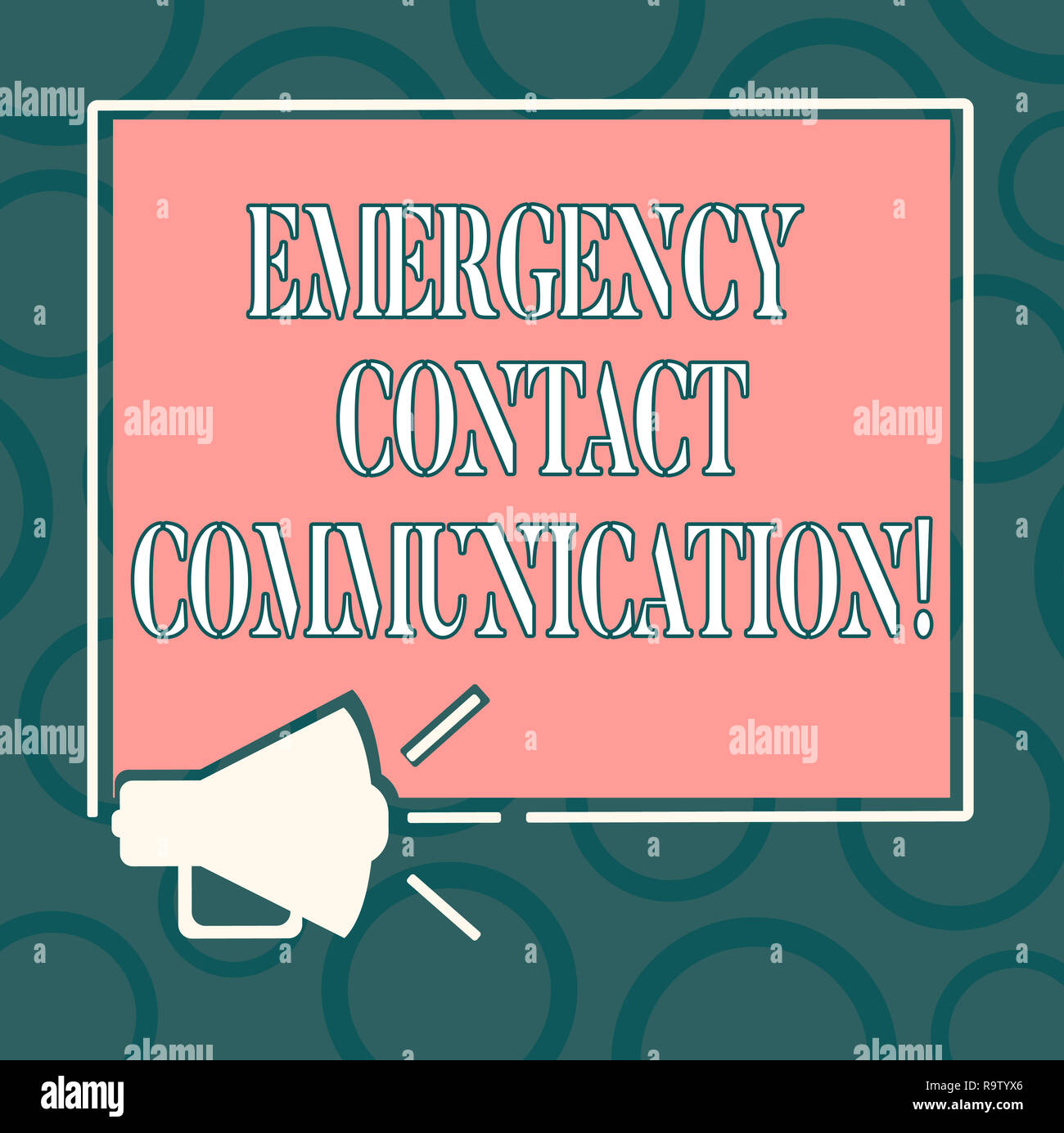 Writing note showing Emergency Contact Communication. Business photo ...
