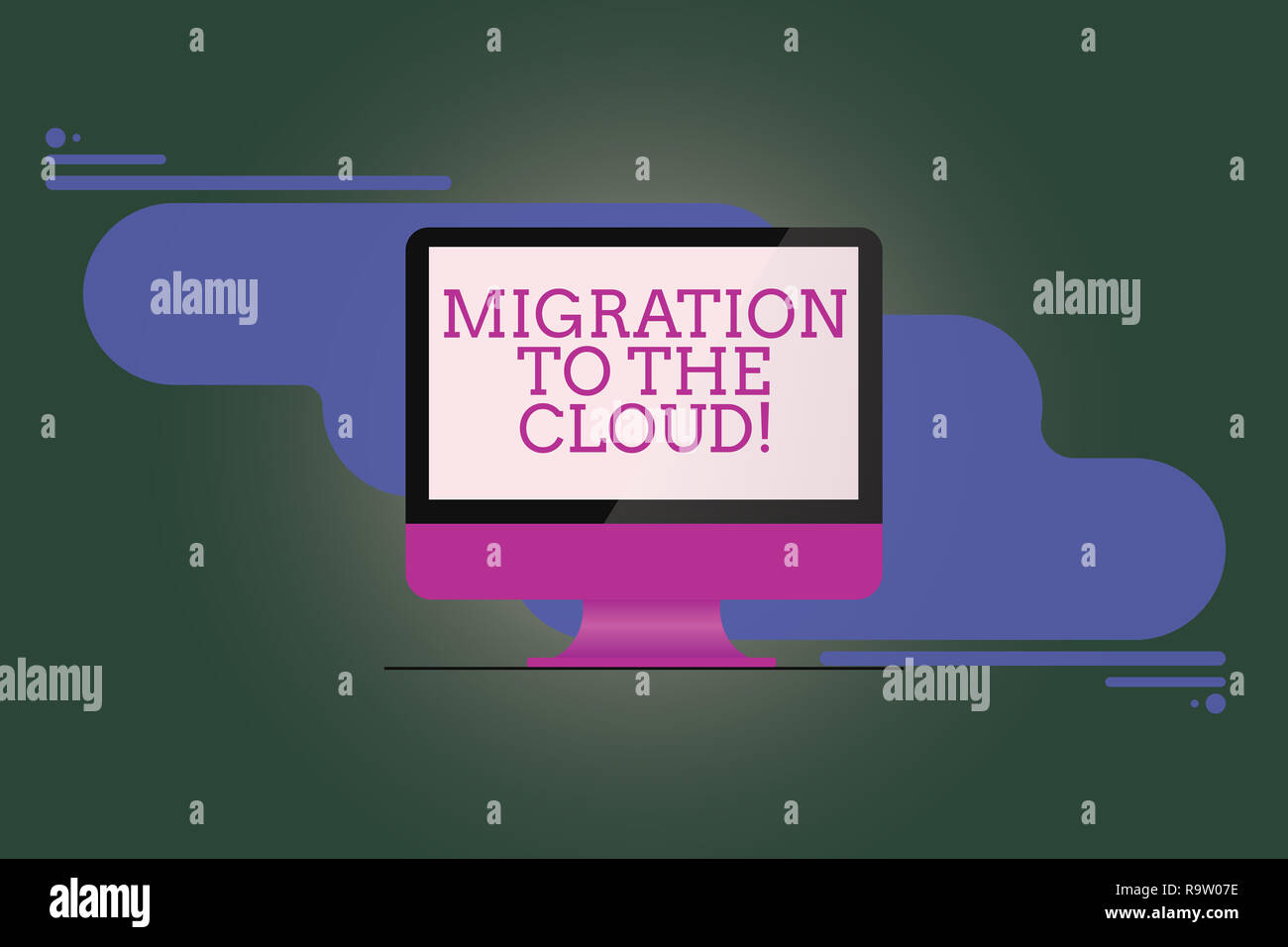 Text sign showing Migration To The Cloud. Conceptual photo Transfer ...