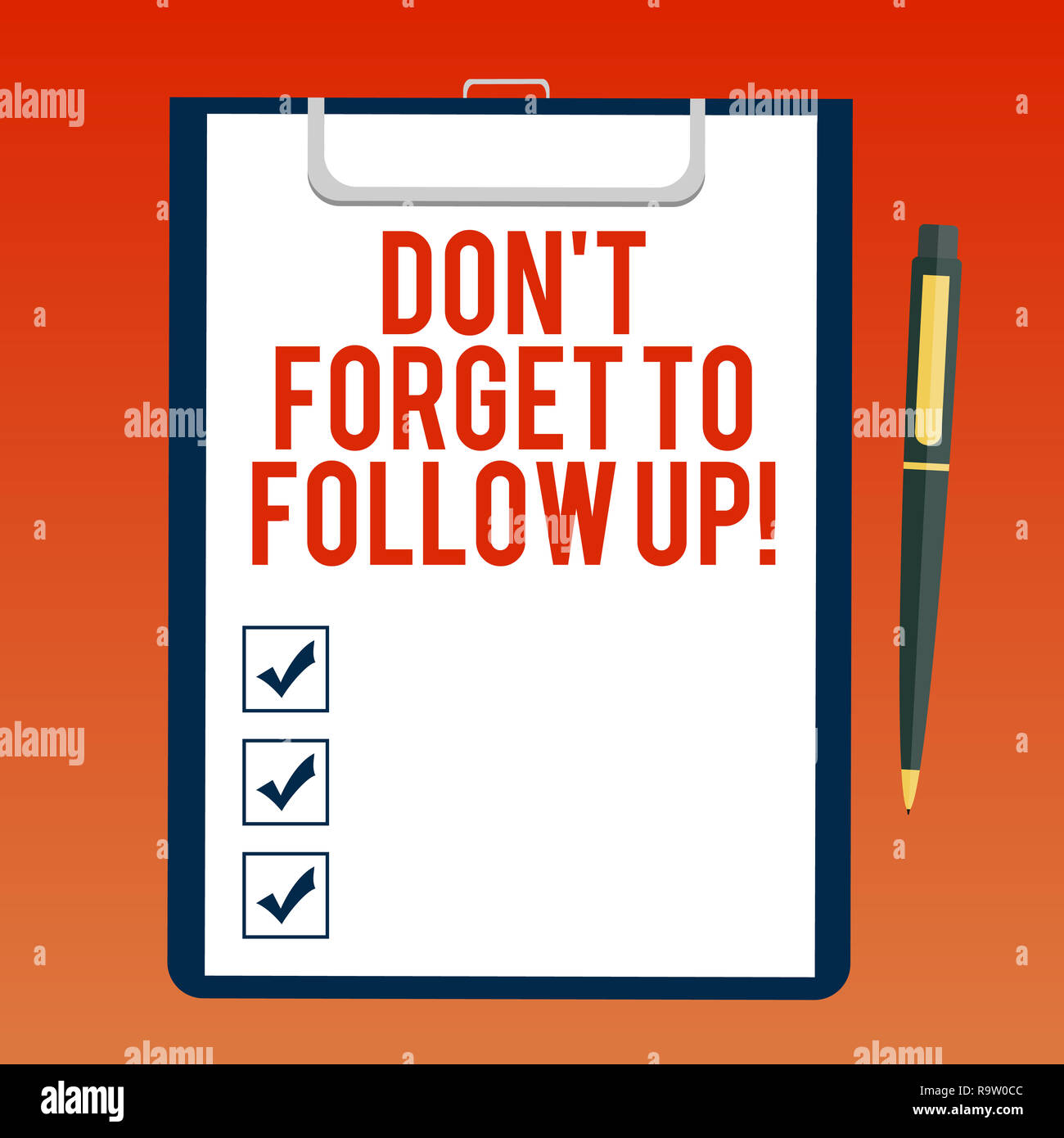 Handwriting text writing Don T Forget To Follow Up. Concept meaning ...