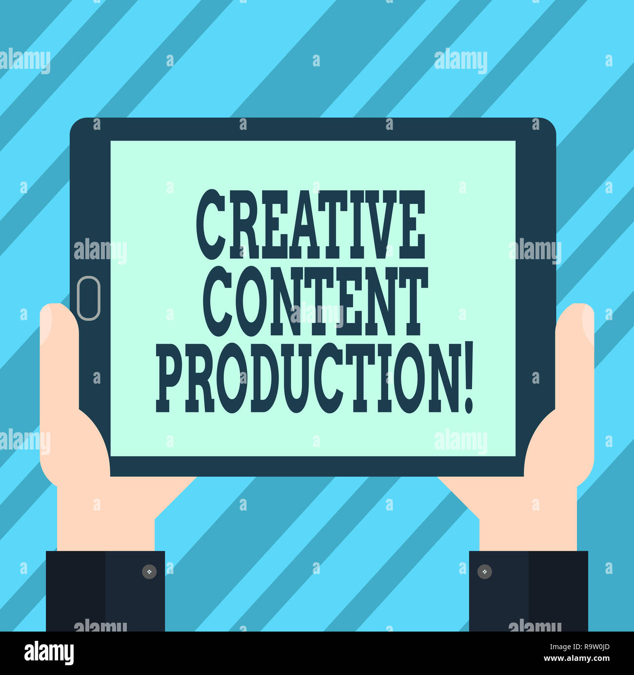 Text sign showing Creative Content Production. Conceptual photo ...