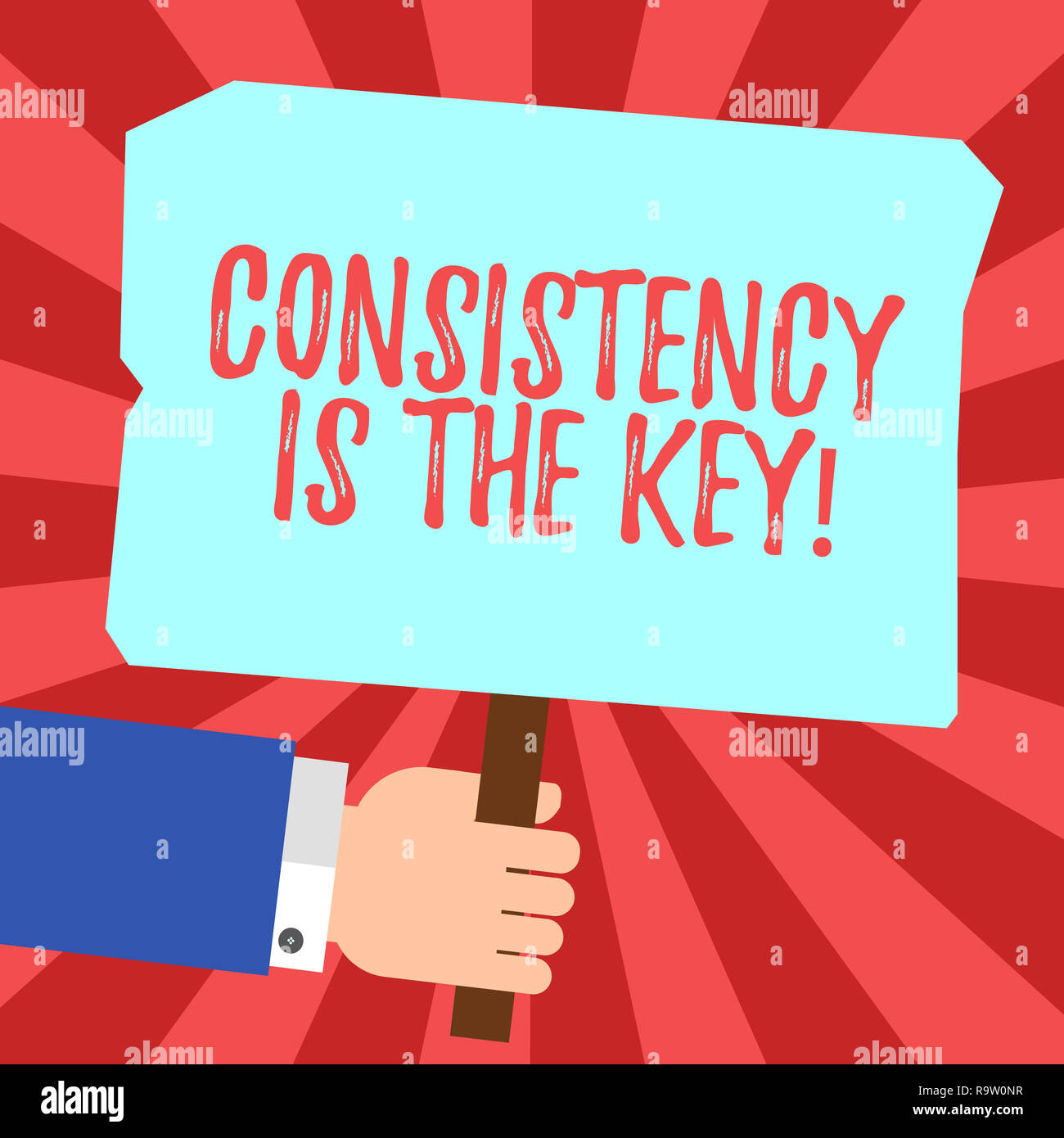 Handwriting text Consistency Is The Key. Concept meaning Full ...