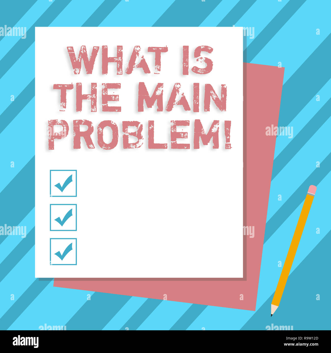 Writing note showing What Is The Main Problem. Business photo ...