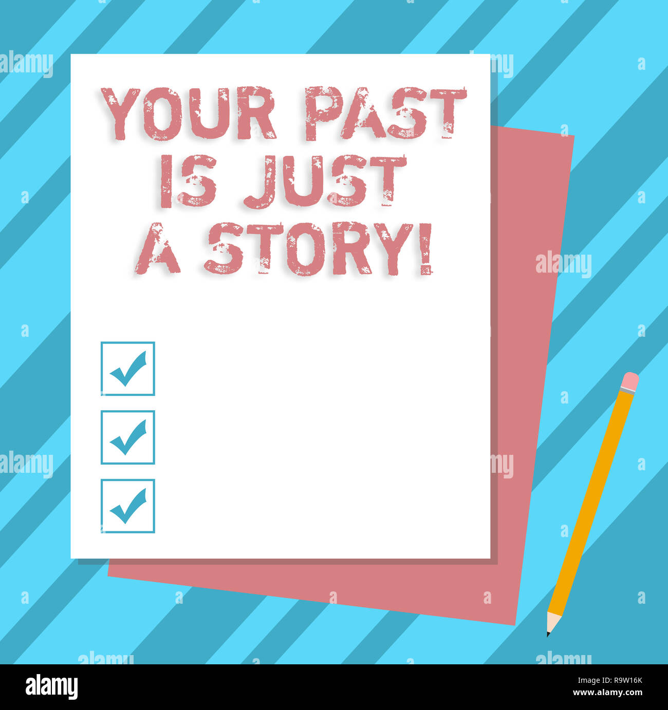 Writing note showing Your Past Is Just A Story. Business photo ...