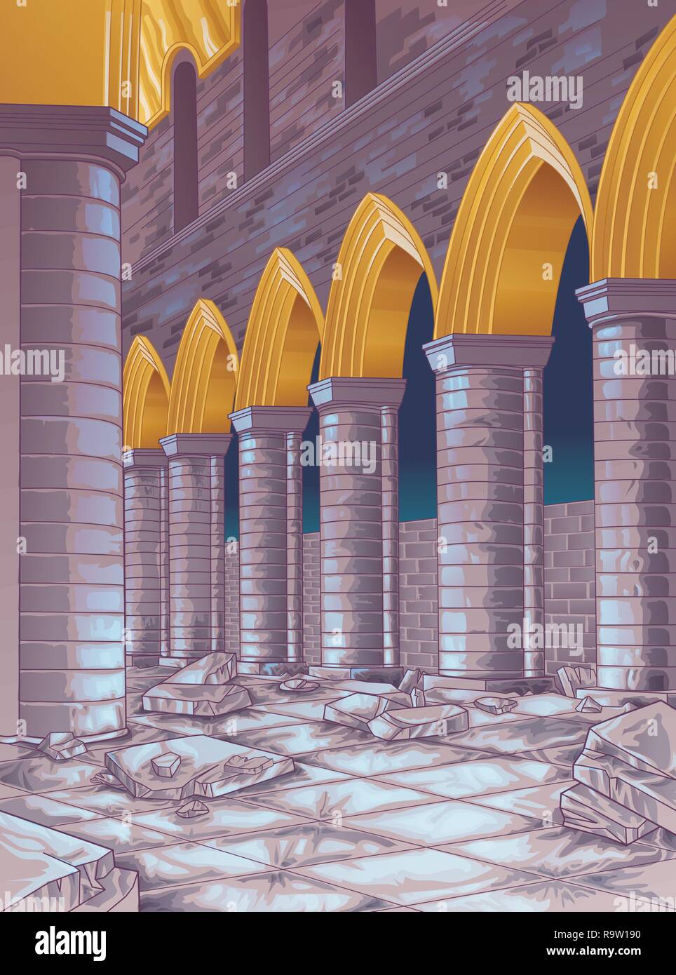 City ruins destroyed abandoned Stock Vector Images - Alamy