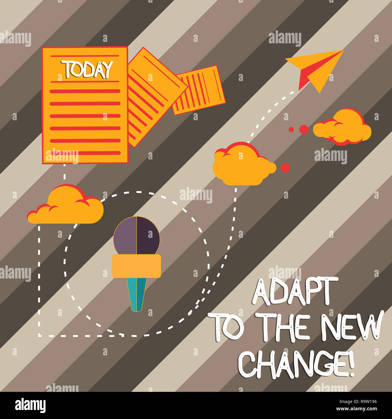 Handwriting text writing Adapt To The New Change. Concept meaning Get ...