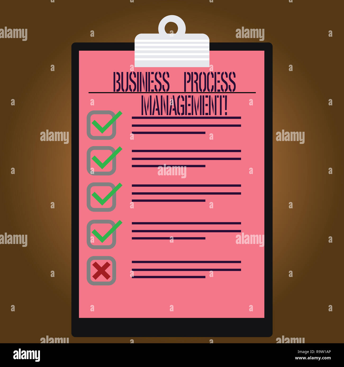 Writing note showing Business Process Management. Business photo showcasing Discipline of ...