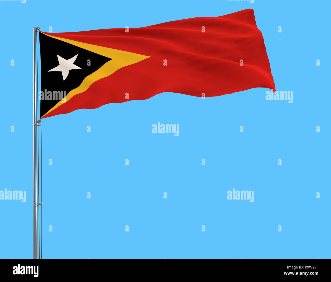 Flag of the democratic republic of timor leste hi-res stock photography ...