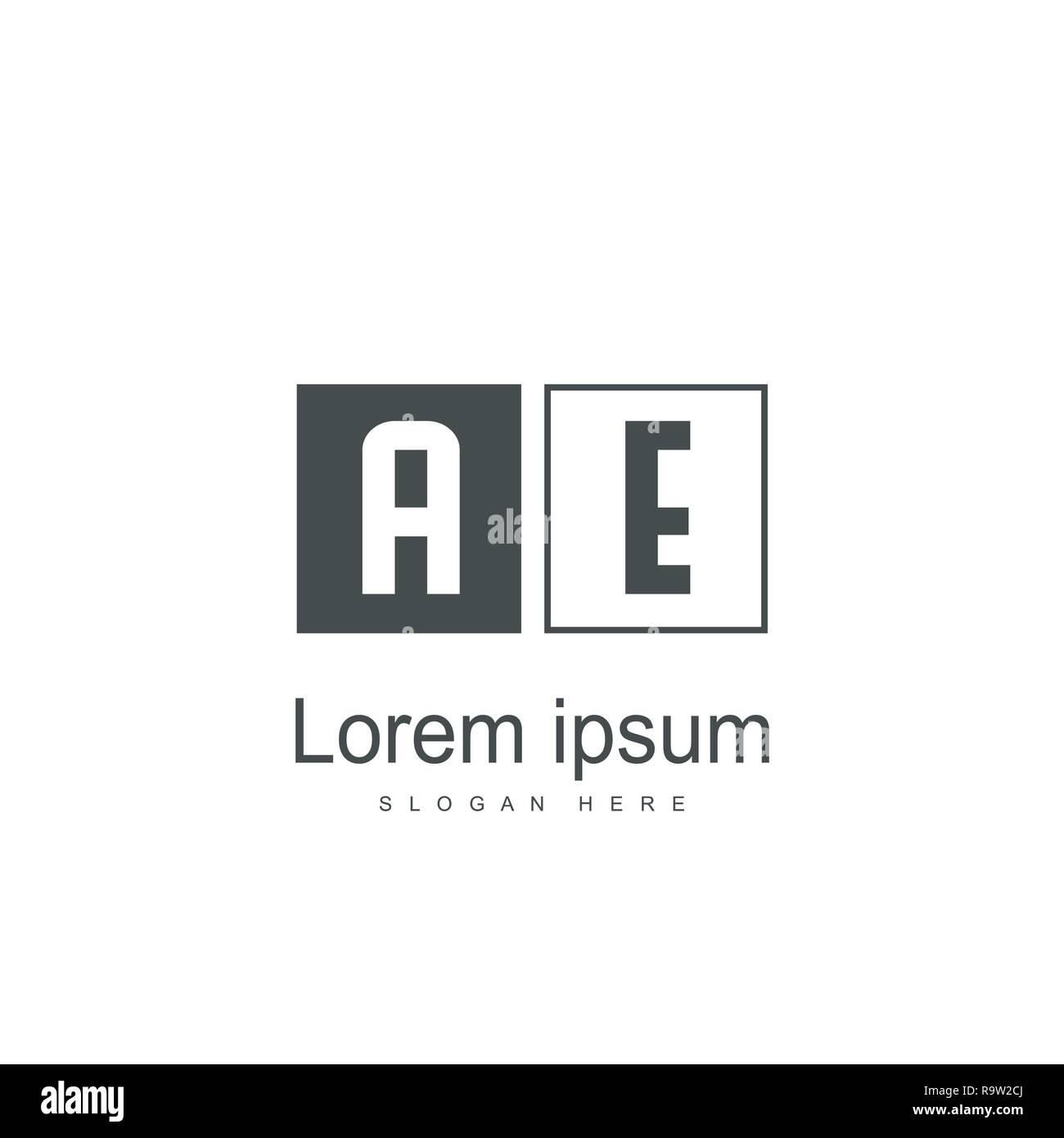 Initial Letter AE Logo Template Vector Design Stock Vector Image & Art - Alamy