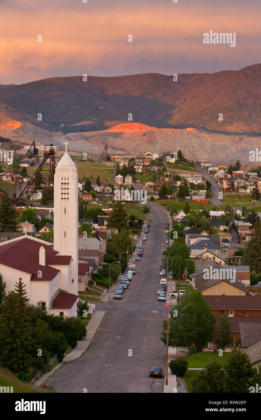 An overview of Butte, Montana in the summer. USA Stock Photo - Alamy