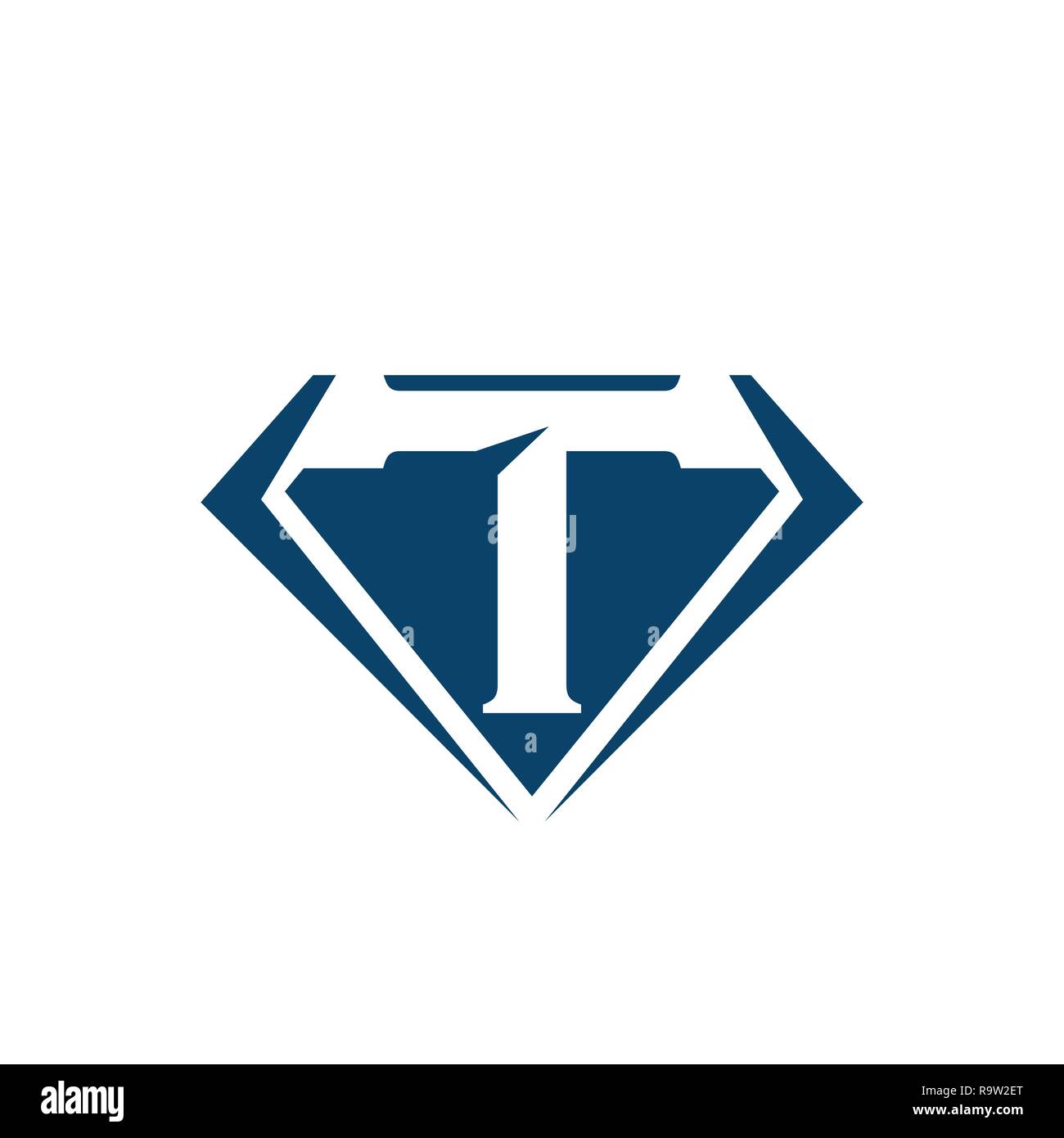 Diamond jewelry stone logo. Outline illustration of diamond stone ...