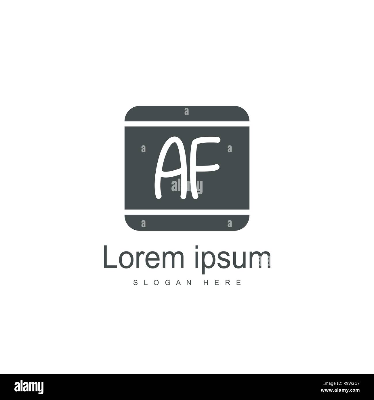 Initial Letter AF Logo Template Vector Design Stock Vector Image & Art ...