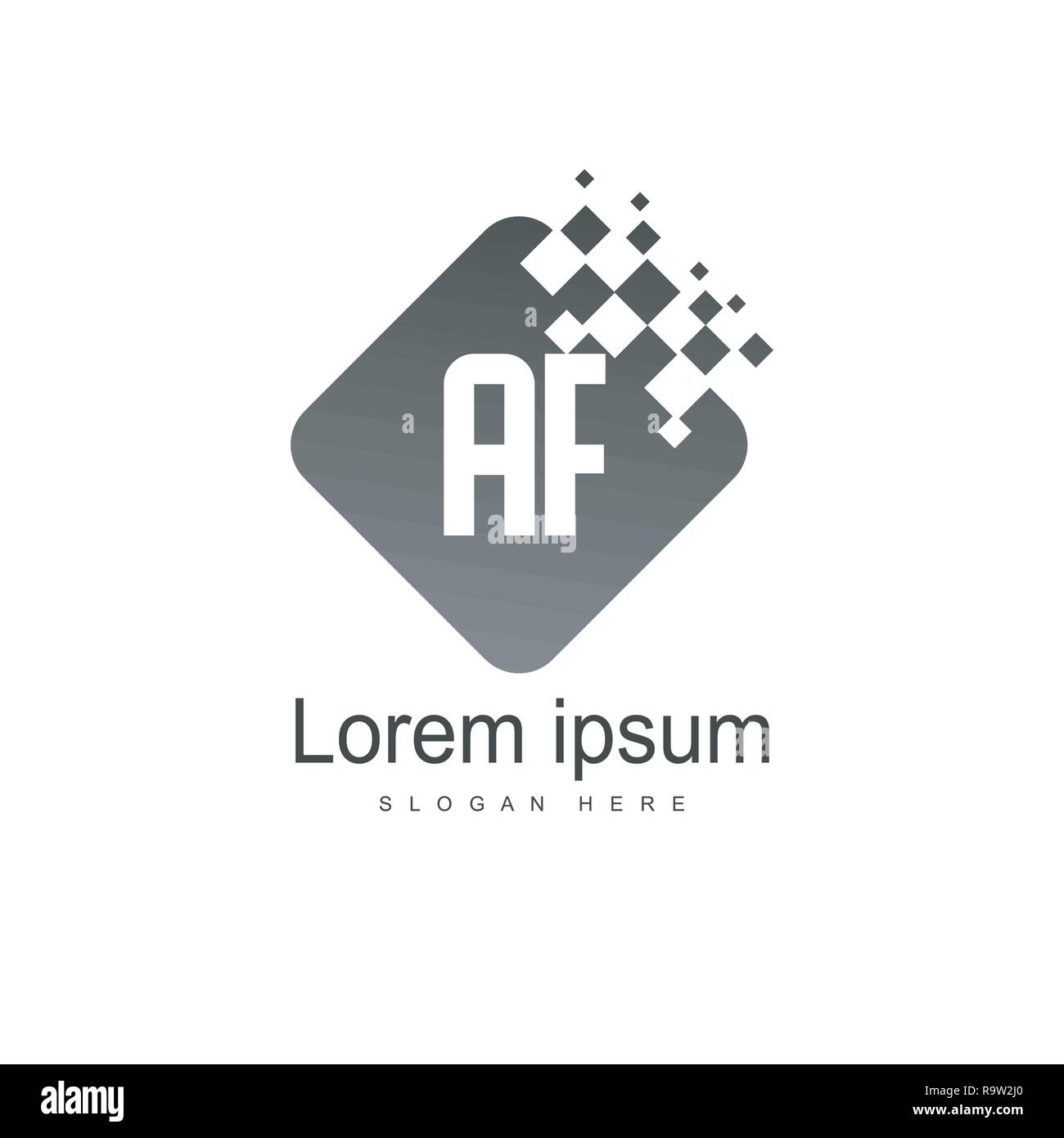 Initial Letter AF Logo Template Vector Design Stock Vector Image & Art ...