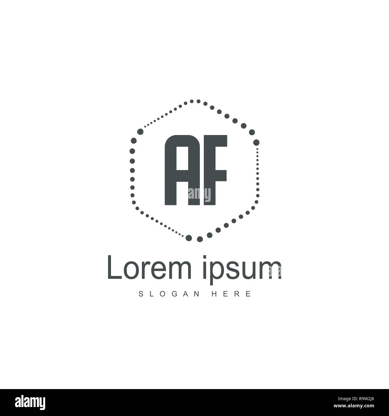 Initial Letter AF Logo Template Vector Design Stock Vector Image & Art ...